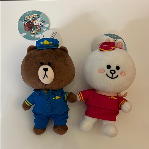 line friends | Toys | Line Friends Brown And Cony Plush Toy Set Limited ...